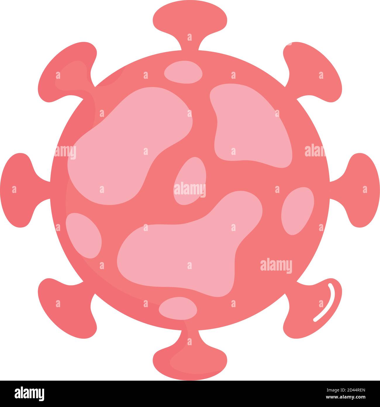 coronavirus virus icon over white background, flat style, vector ...