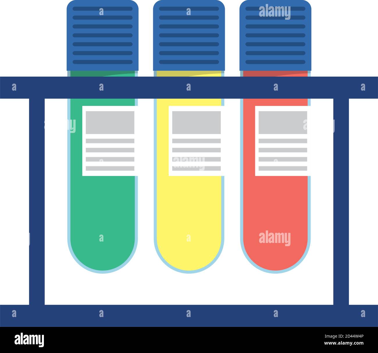 medical tube tests in base laboratory flat icons vector illustration ...