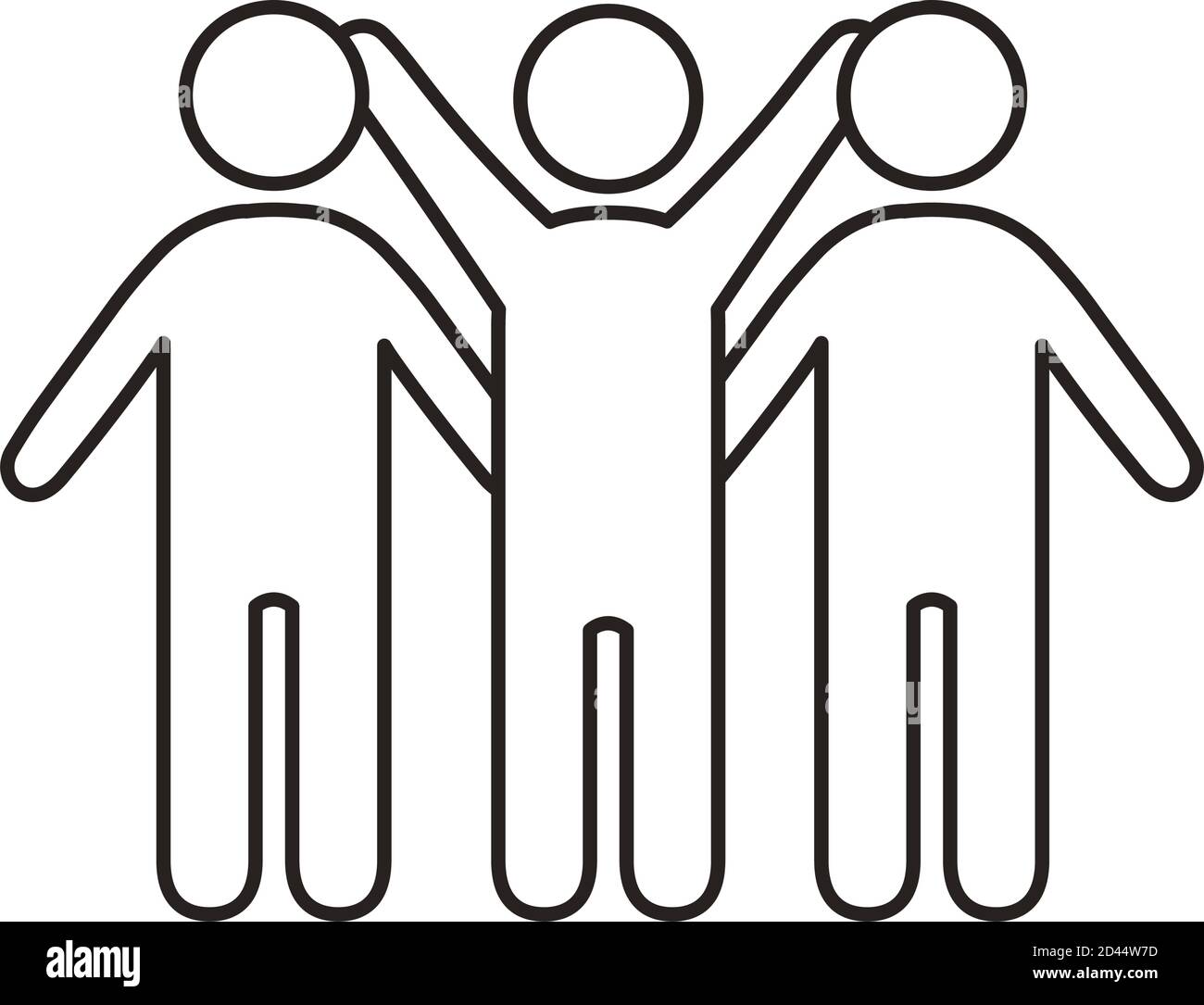 group of male community figures line style icon vector illustration ...