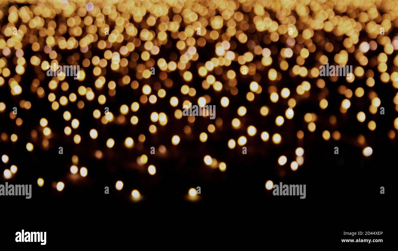 Bokeh Background golden and black suitable for Christmas decoration ...