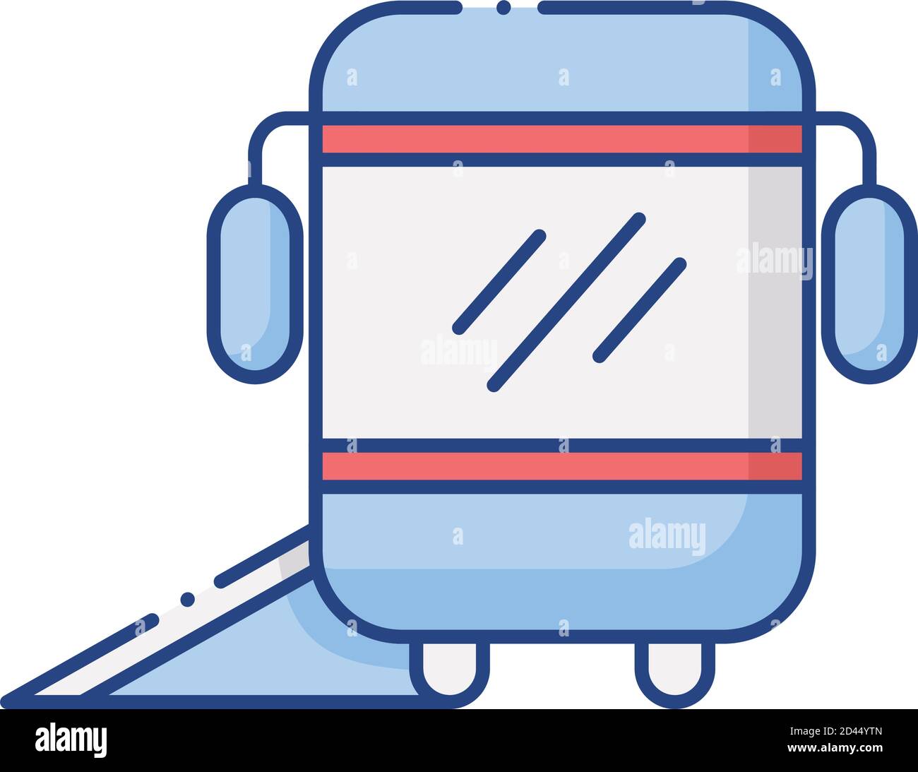 bus stop with disabled ramp flat style icon vector illustration design ...