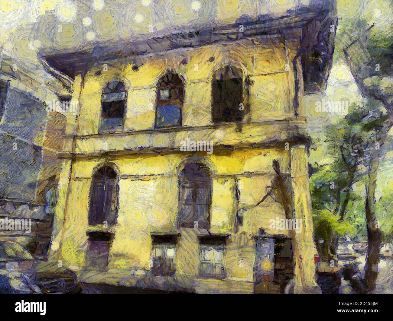 Ancient buildings in european architecture in bangkok Illustrations ...