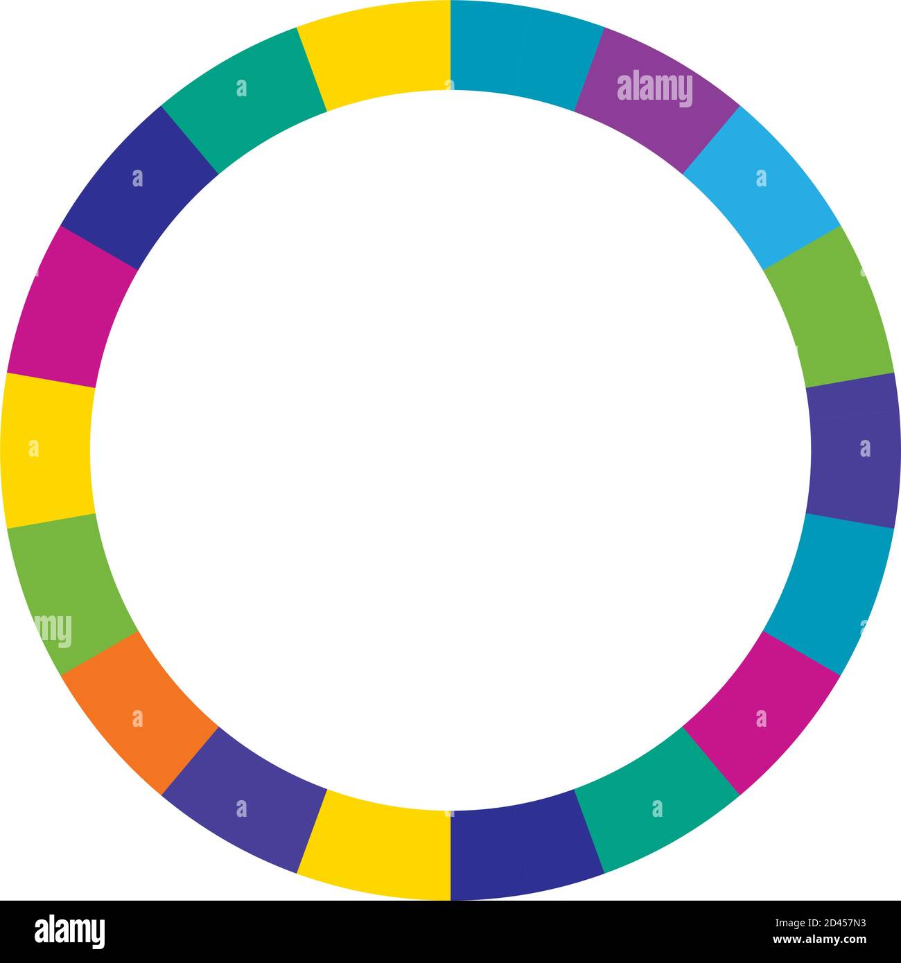 Segmented circle(s) from 2 to 20 parts. Circular pie-chart, pie-graph ...