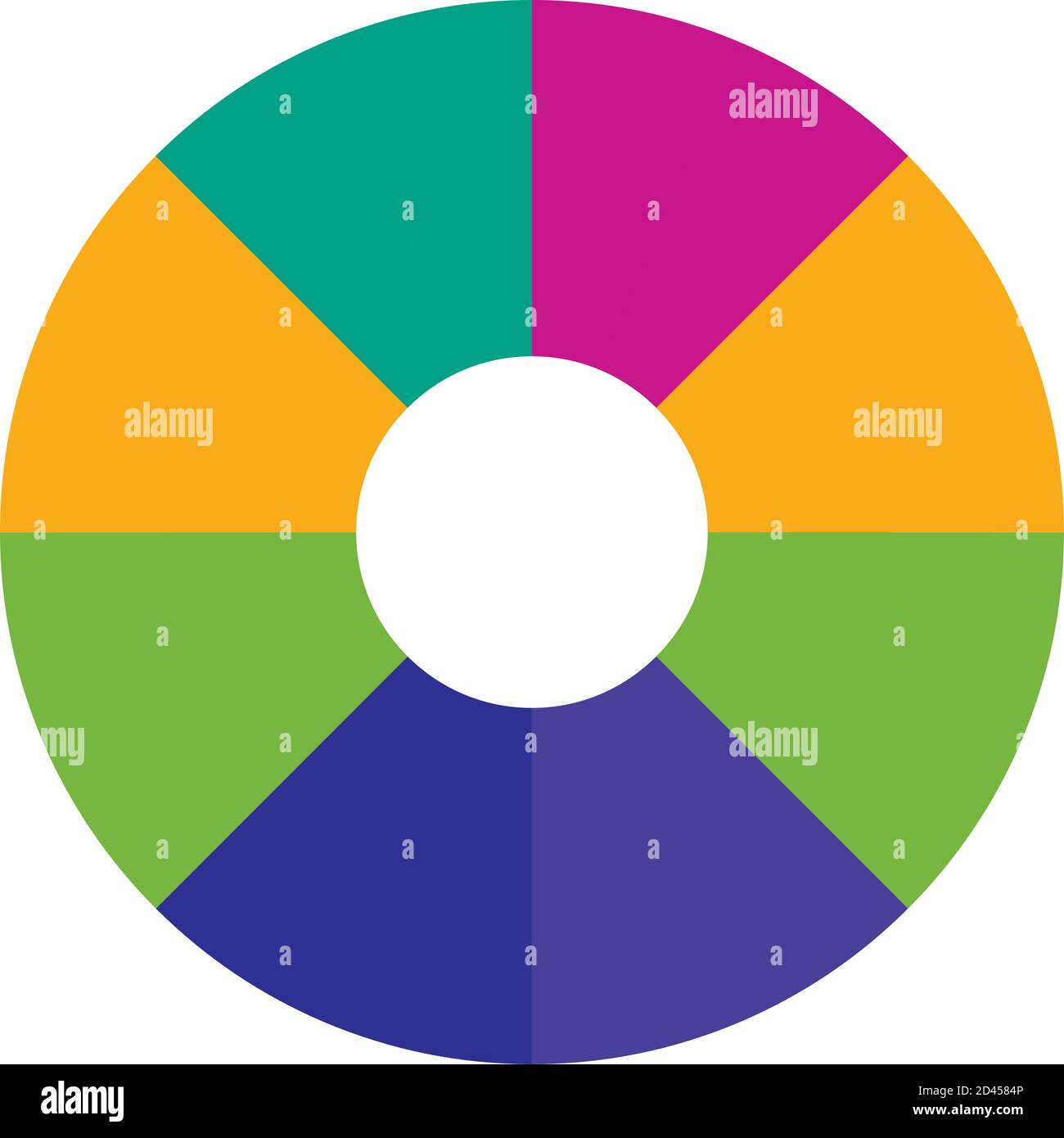 Segmented circle(s) from 2 to 20 parts. Circular pie-chart, pie-graph ...