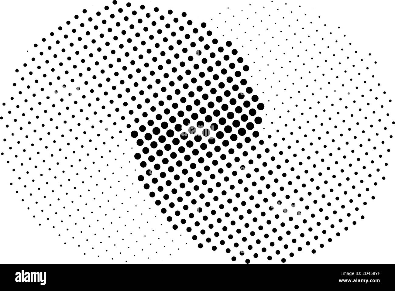 Interlocking, interlace halftone circles vector illustration. Infinity ...