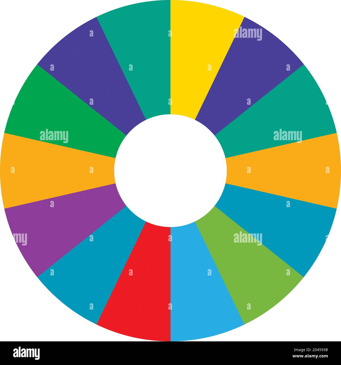 Segmented circle(s) from 2 to 20 parts. Circular pie-chart, pie-graph ...