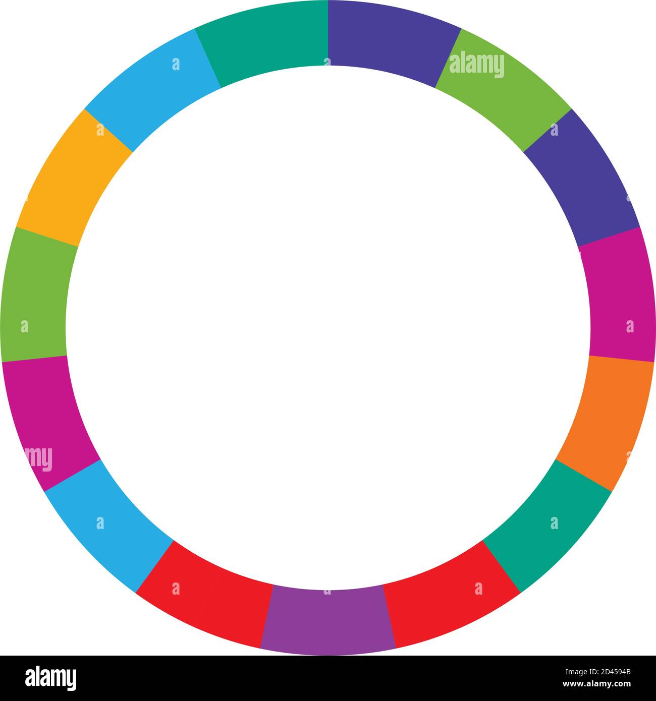 Segmented circle(s) from 2 to 20 parts. Circular pie-chart, pie-graph ...