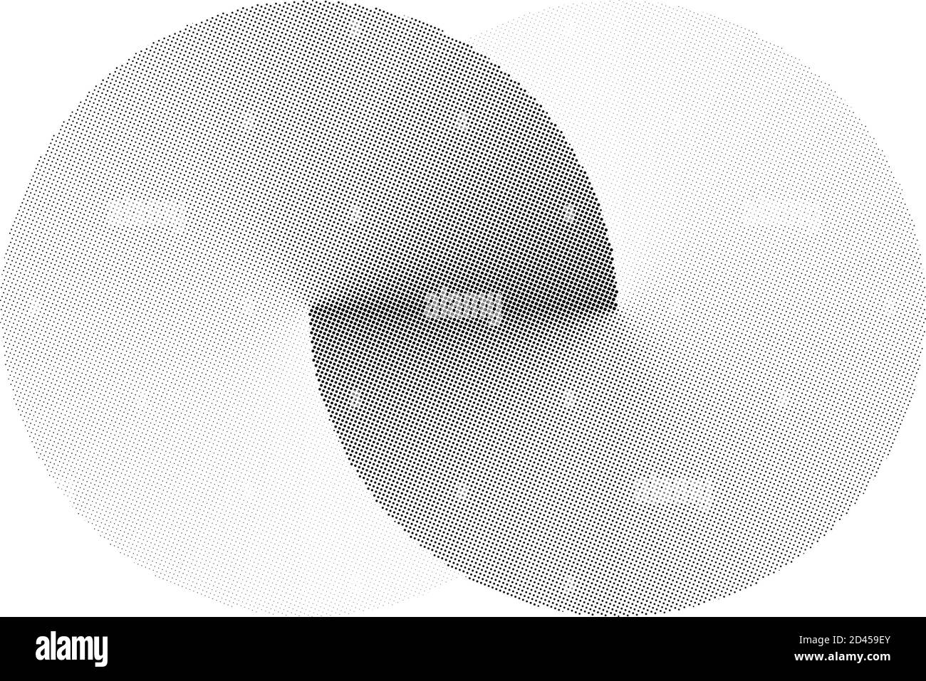 Interlocking, interlace halftone circles vector illustration. Infinity ...