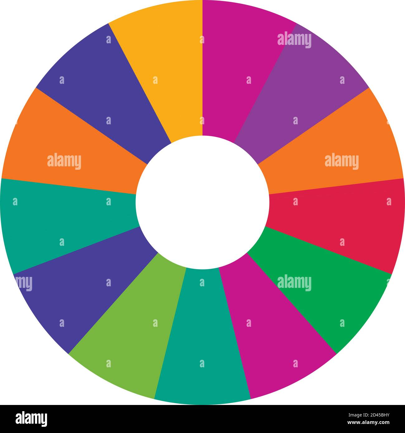 Segmented circle(s) from 2 to 20 parts. Circular pie-chart, pie-graph ...