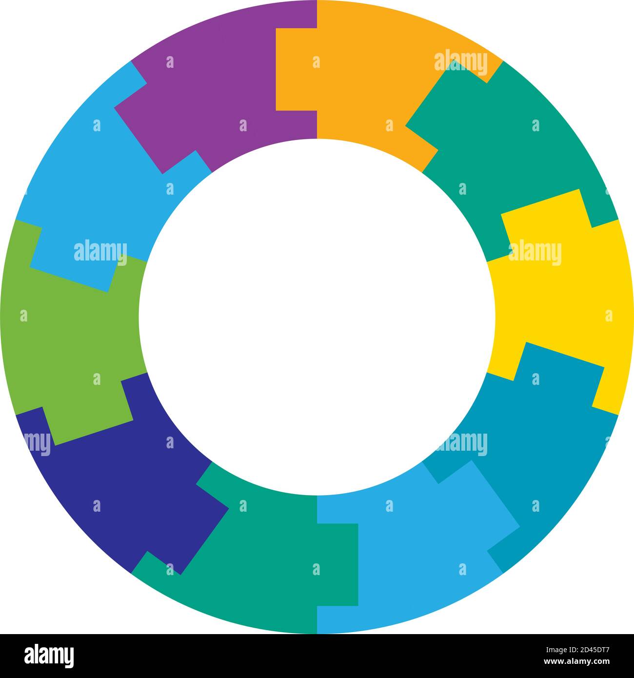 Segmented circle(s) from 2 to 20 parts. Circular pie-chart, pie-graph ...