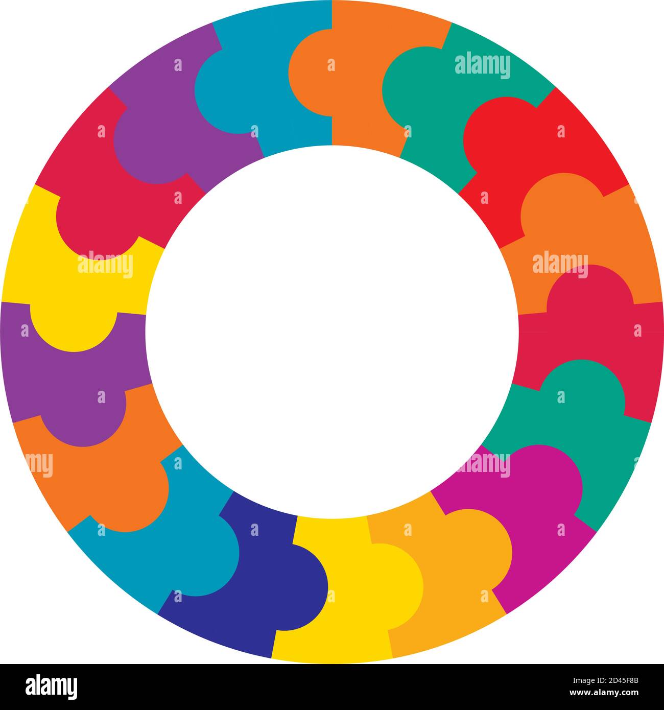 Segmented circle(s) from 2 to 20 parts. Circular pie-chart, pie-graph ...