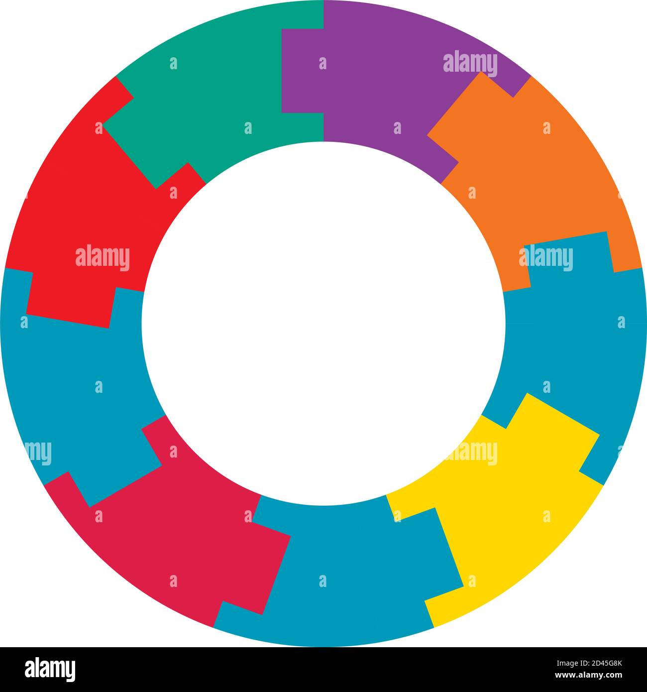 Segmented circle(s) from 2 to 20 parts. Circular pie-chart, pie-graph ...