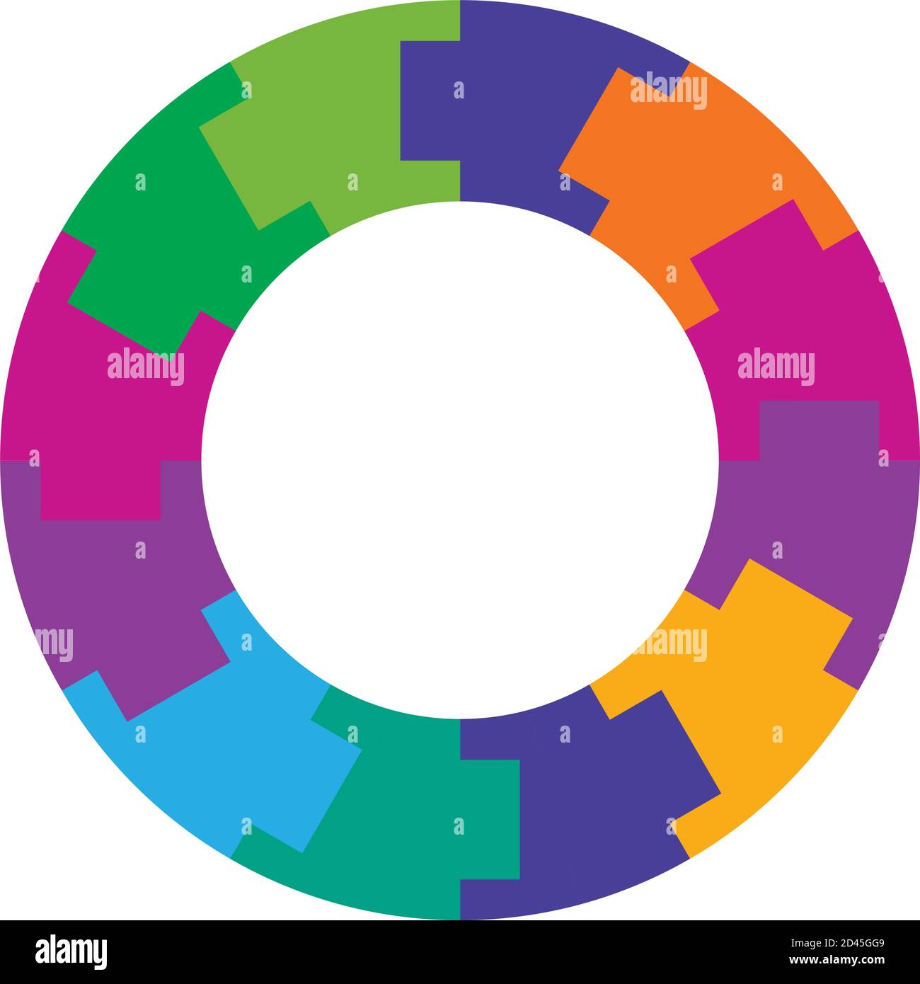 Segmented circle(s) from 2 to 20 parts. Circular pie-chart, pie-graph ...
