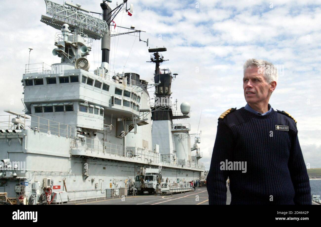 Then Commanding Officer Of Hms Ark Royal High Resolution Stock ...