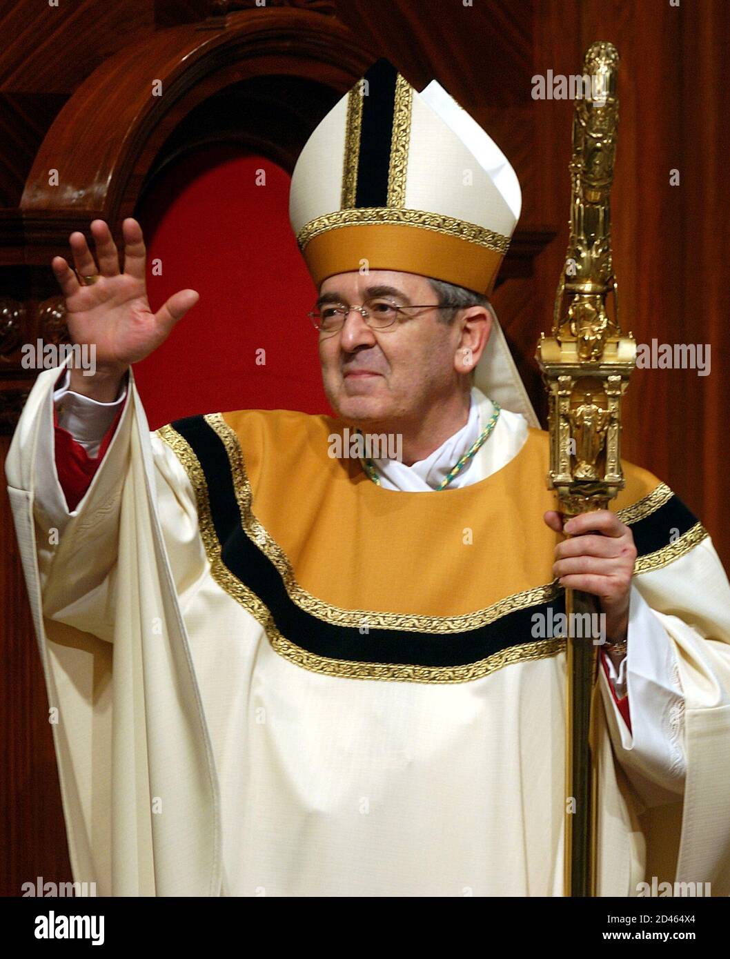 Archbishop philadelphia cardinal justin rigali High Resolution Stock ...