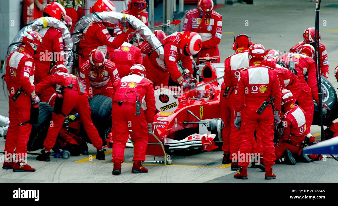 Michael schumacher pit stop in ferrari hi-res stock photography and ...