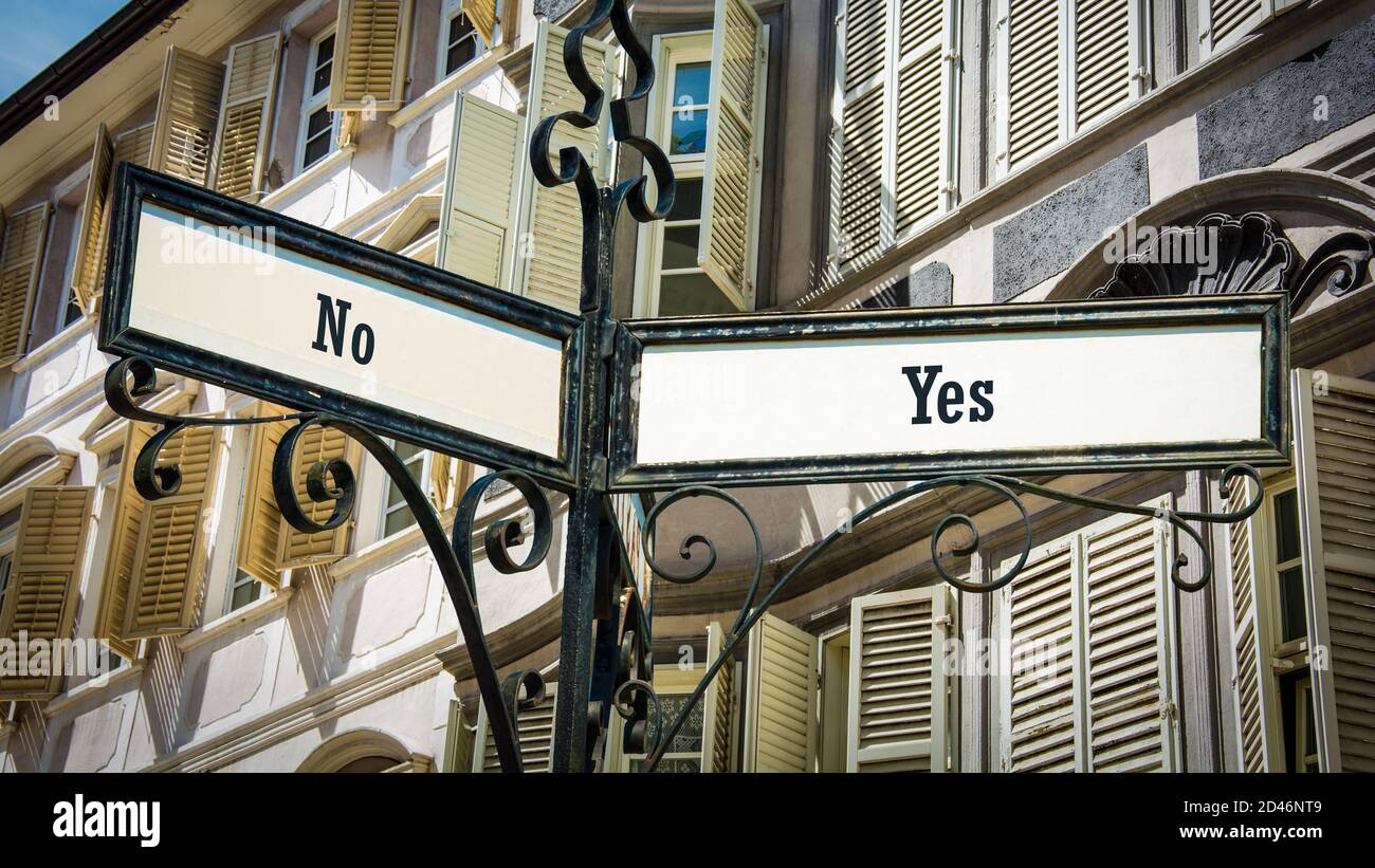 Yes versus no hi-res stock photography and images - Alamy
