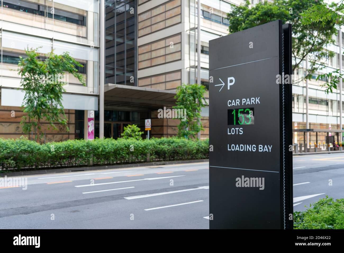 Electronic car Park sign with the number of empty lot Stock Photo - Alamy