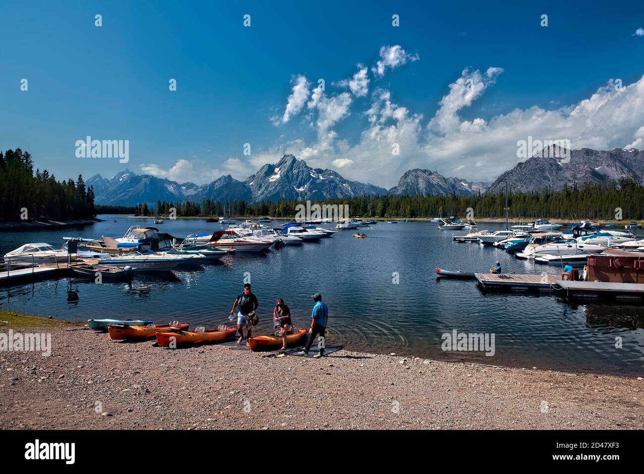 Jackson Lake Grand Teton National Park Marina High Resolution Stock ...