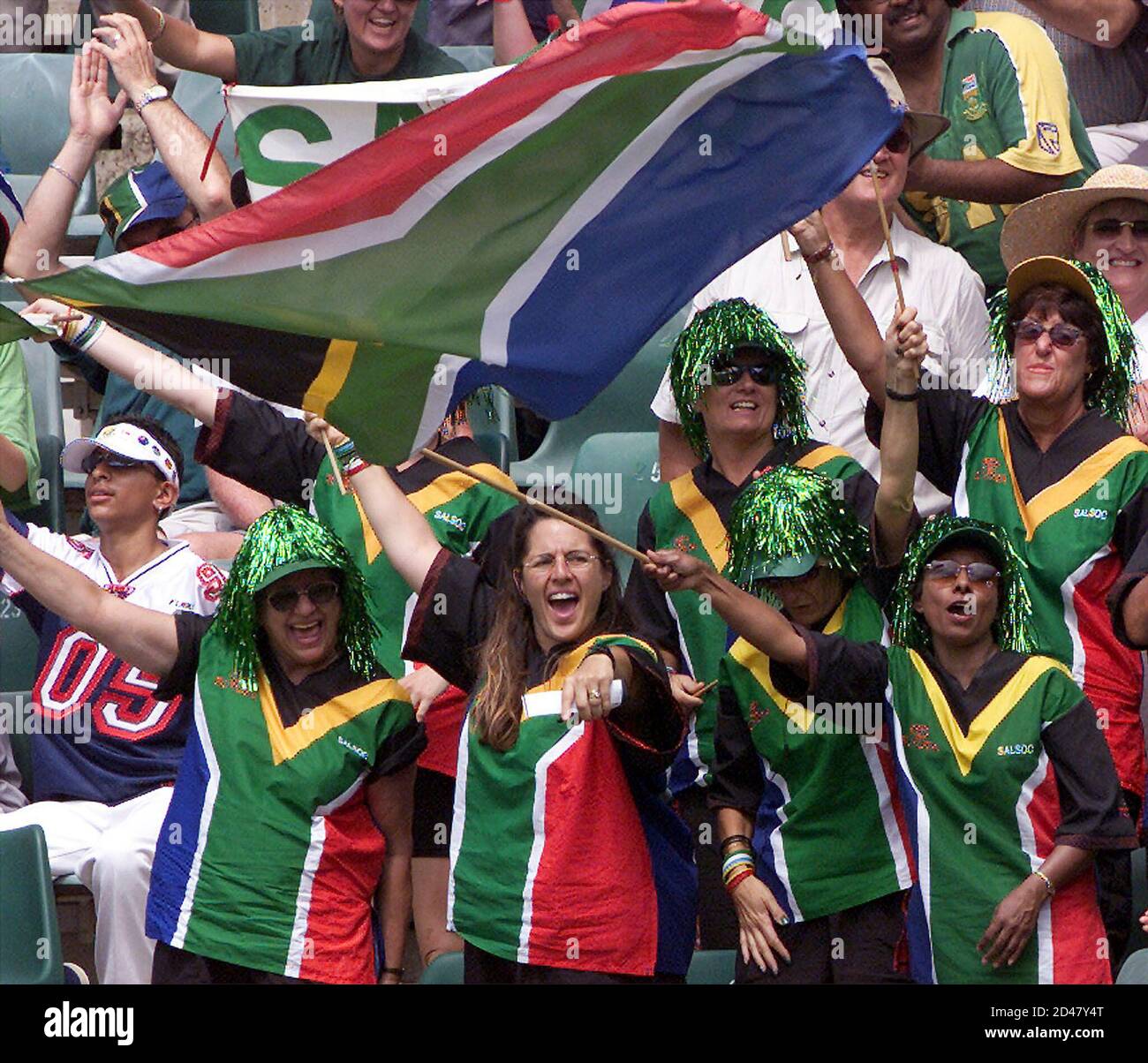 South african cricket fans celebrate hi-res stock photography and ...
