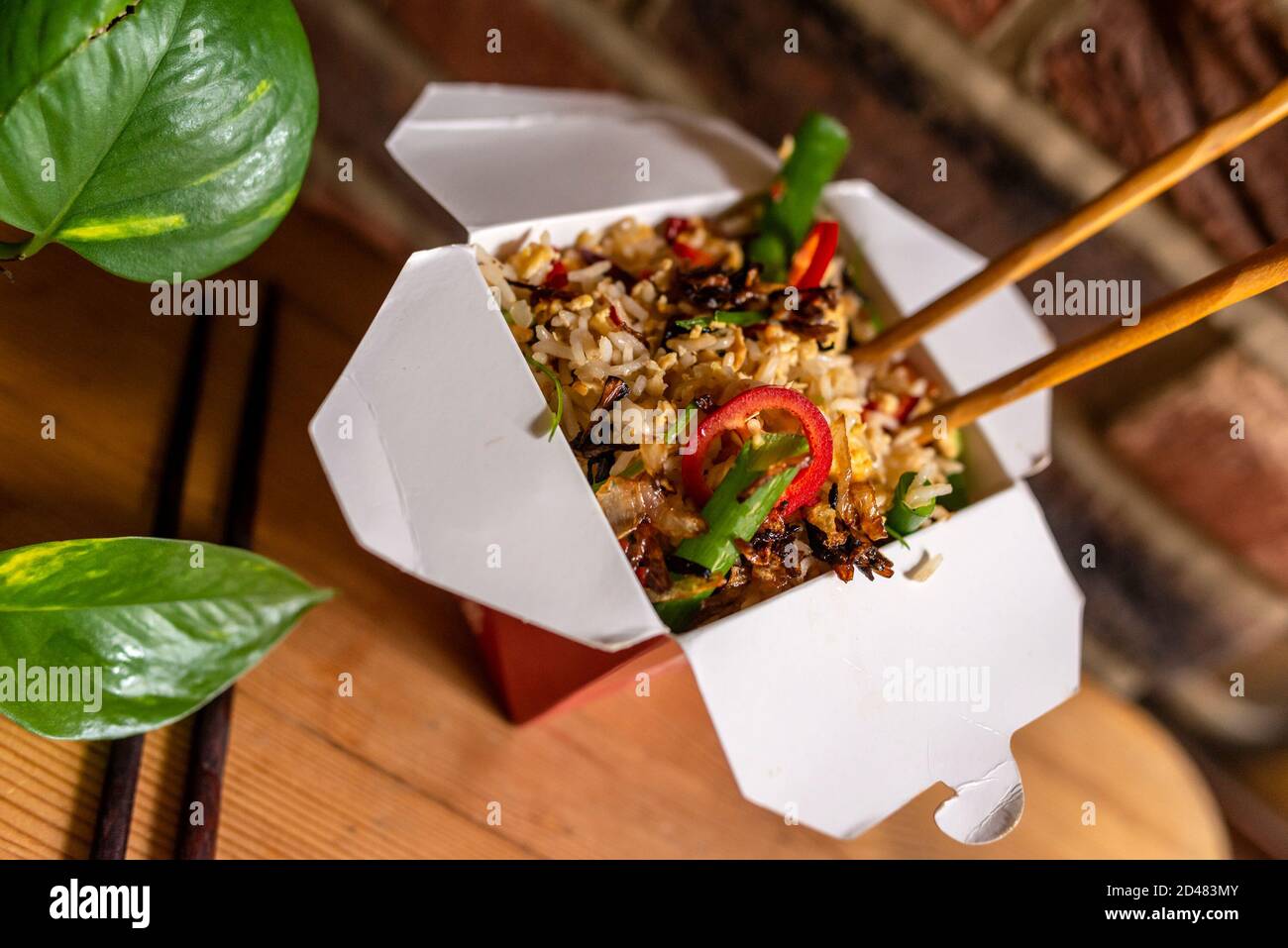 Fried rice in take away container hi-res stock photography and images ...