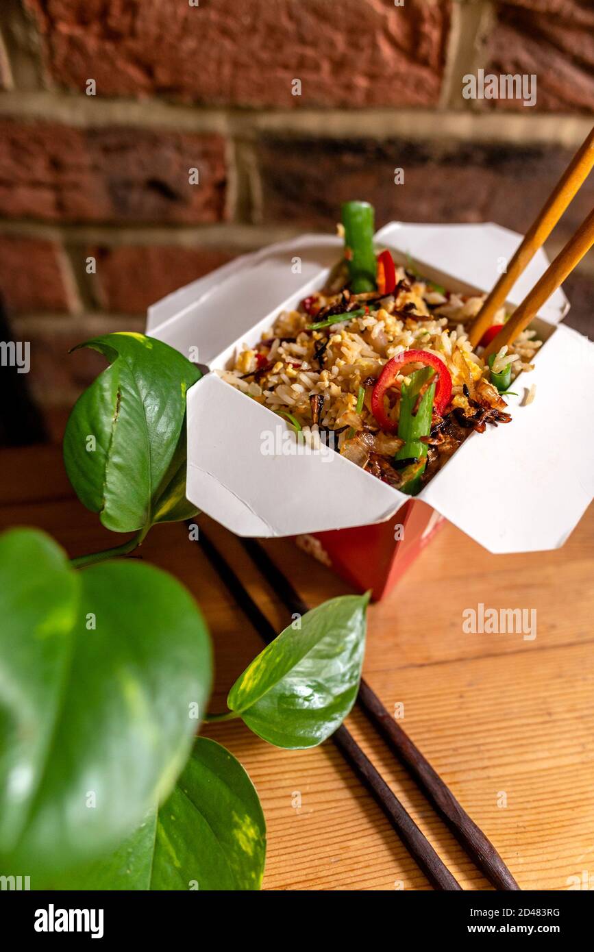 Fried rice in take away container hi-res stock photography and images ...