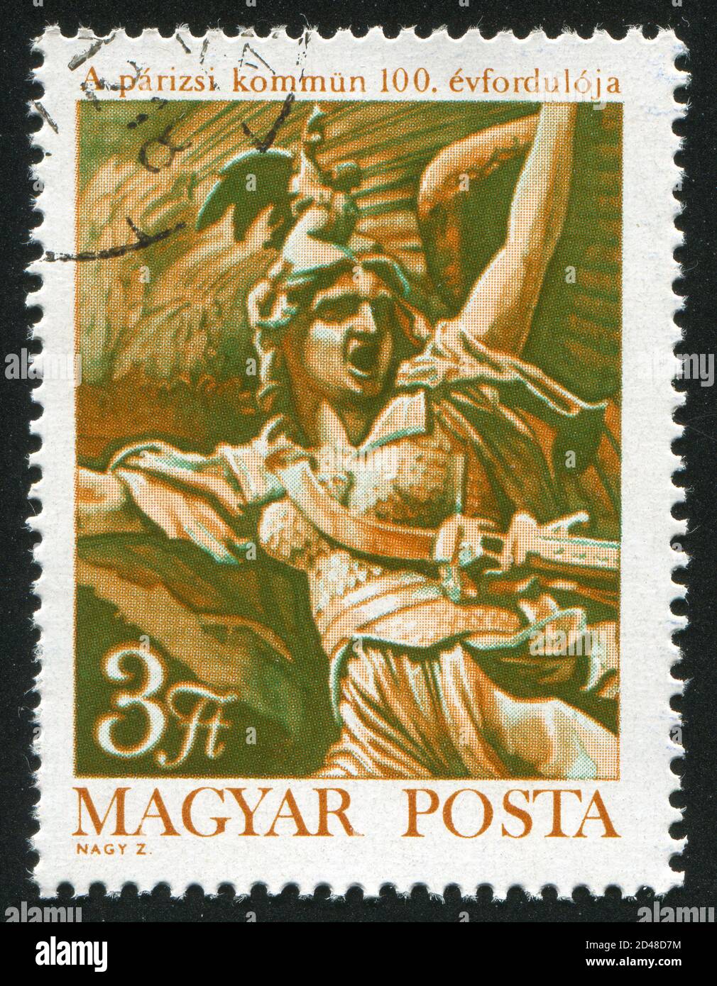 HUNGARY - CIRCA 1971: stamp printed by Hungary, shows Marseillaise, by ...