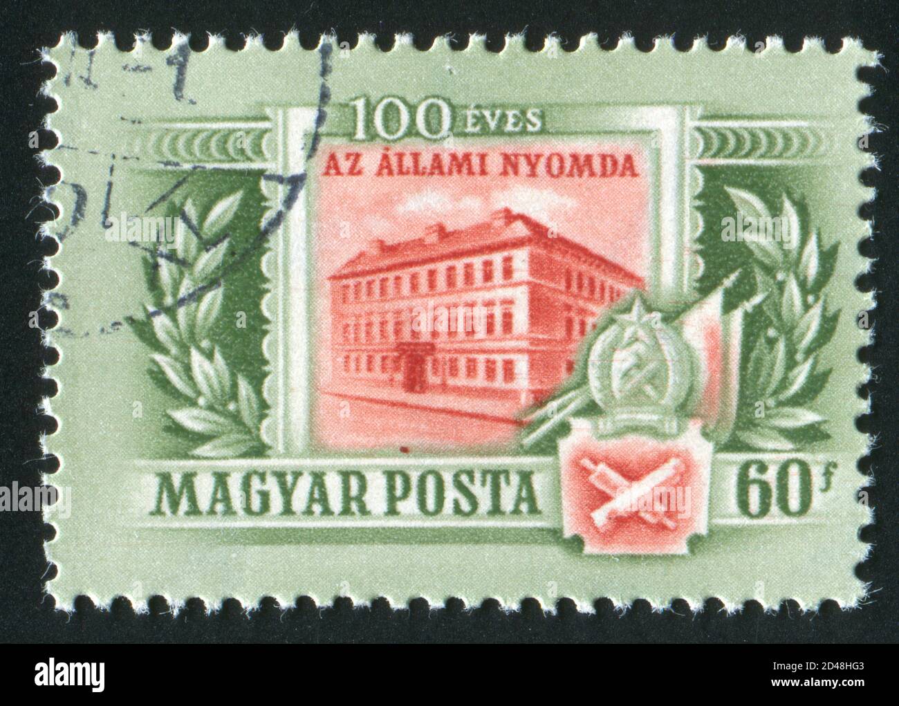 HUNGARY - CIRCA 1955: stamp printed by Hungary, shows government ...