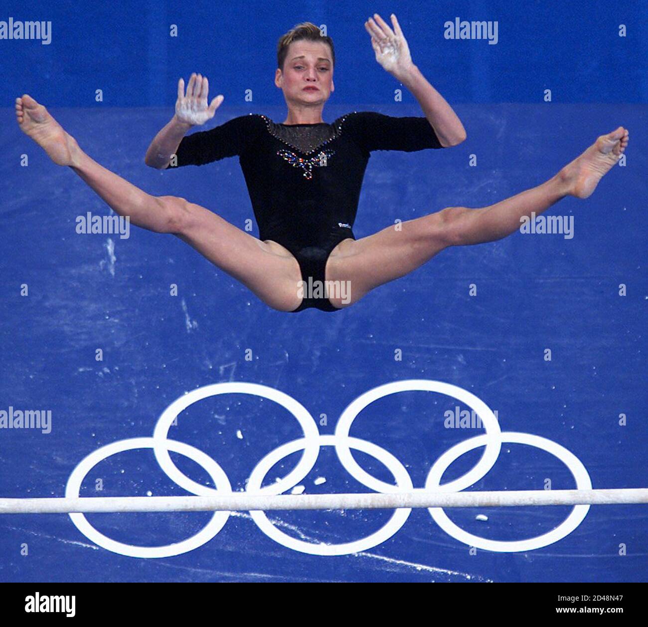 Svetlana Khorkina Of Russia Performs In The Womens Apparatus Uneven