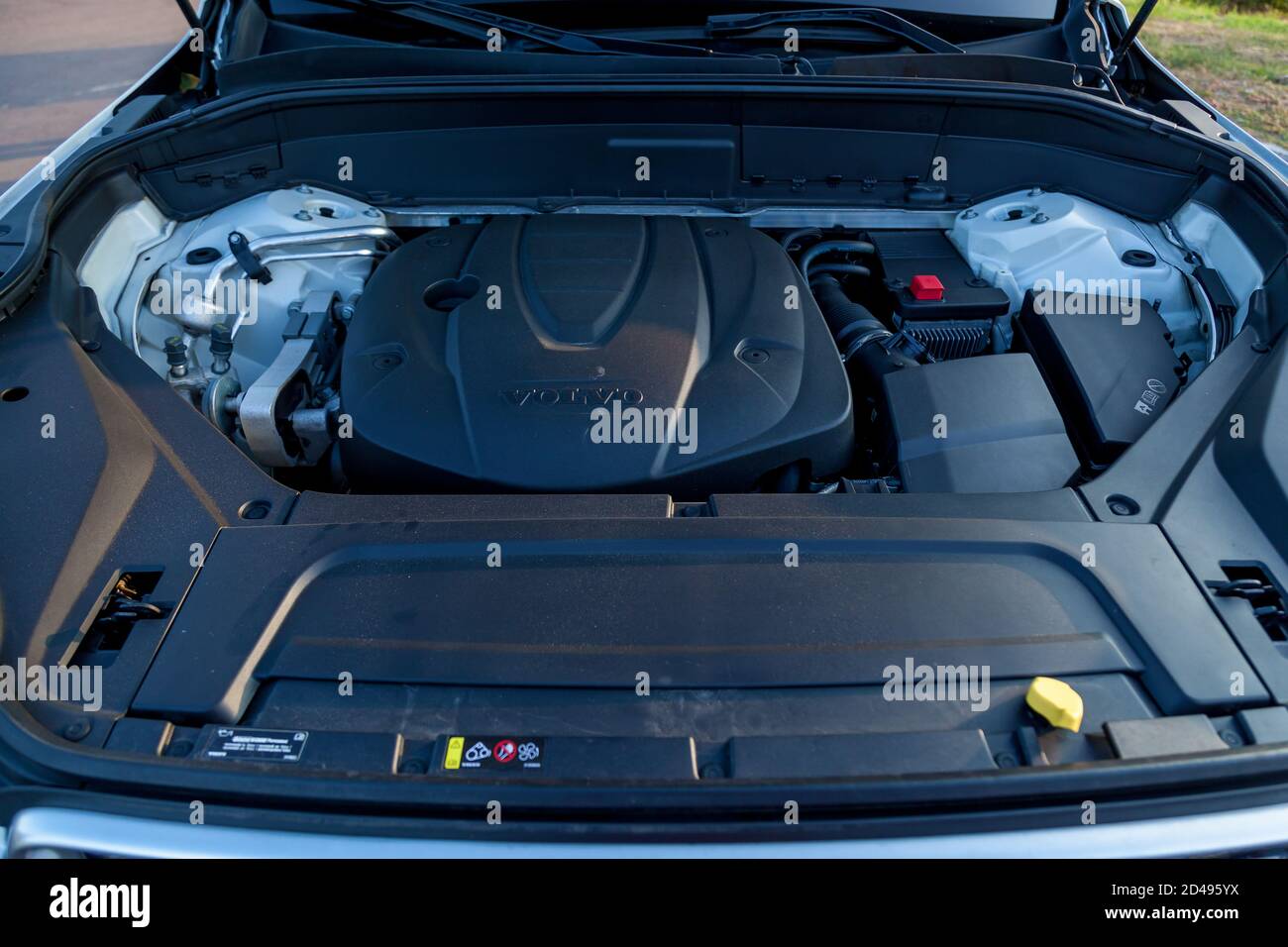 Ukraine Kiev September 26, 2020: interior design of the Volvo XC90 is ...