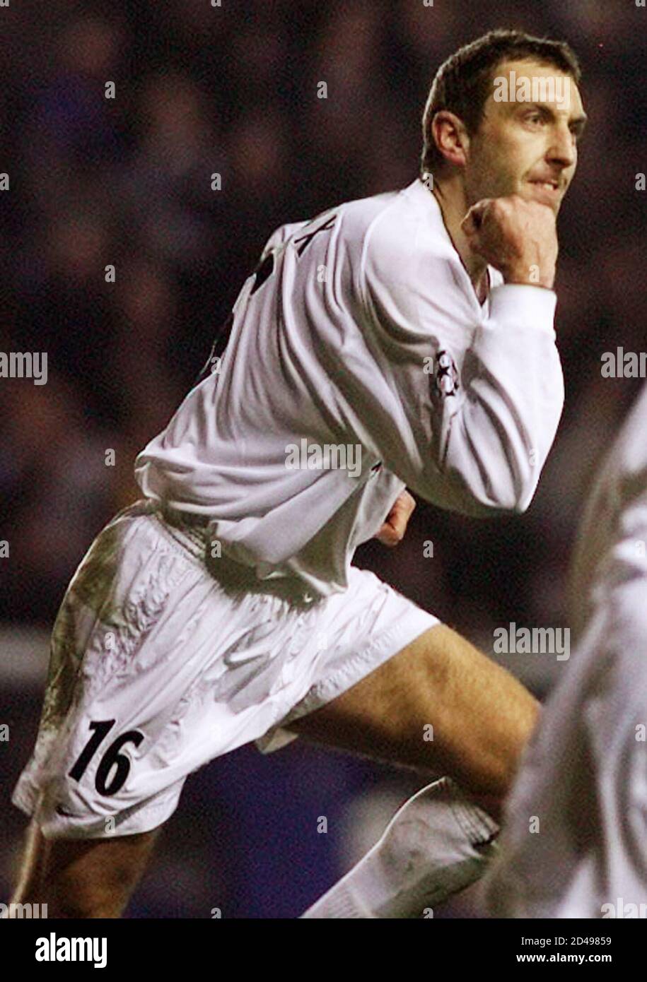 Leeds uniteds jason wilcox celebrates hi-res stock photography and ...