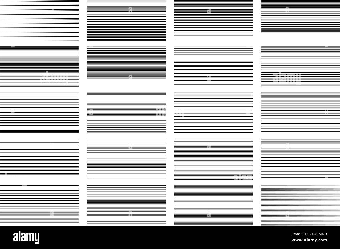 Halftone random horizontal straight parallel lines, stripes pattern and ...