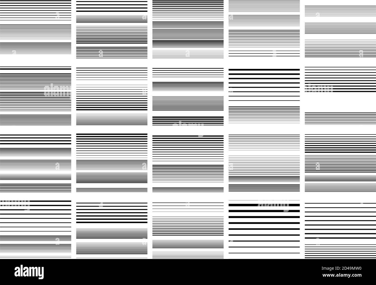 Halftone random horizontal straight parallel lines, stripes pattern and ...