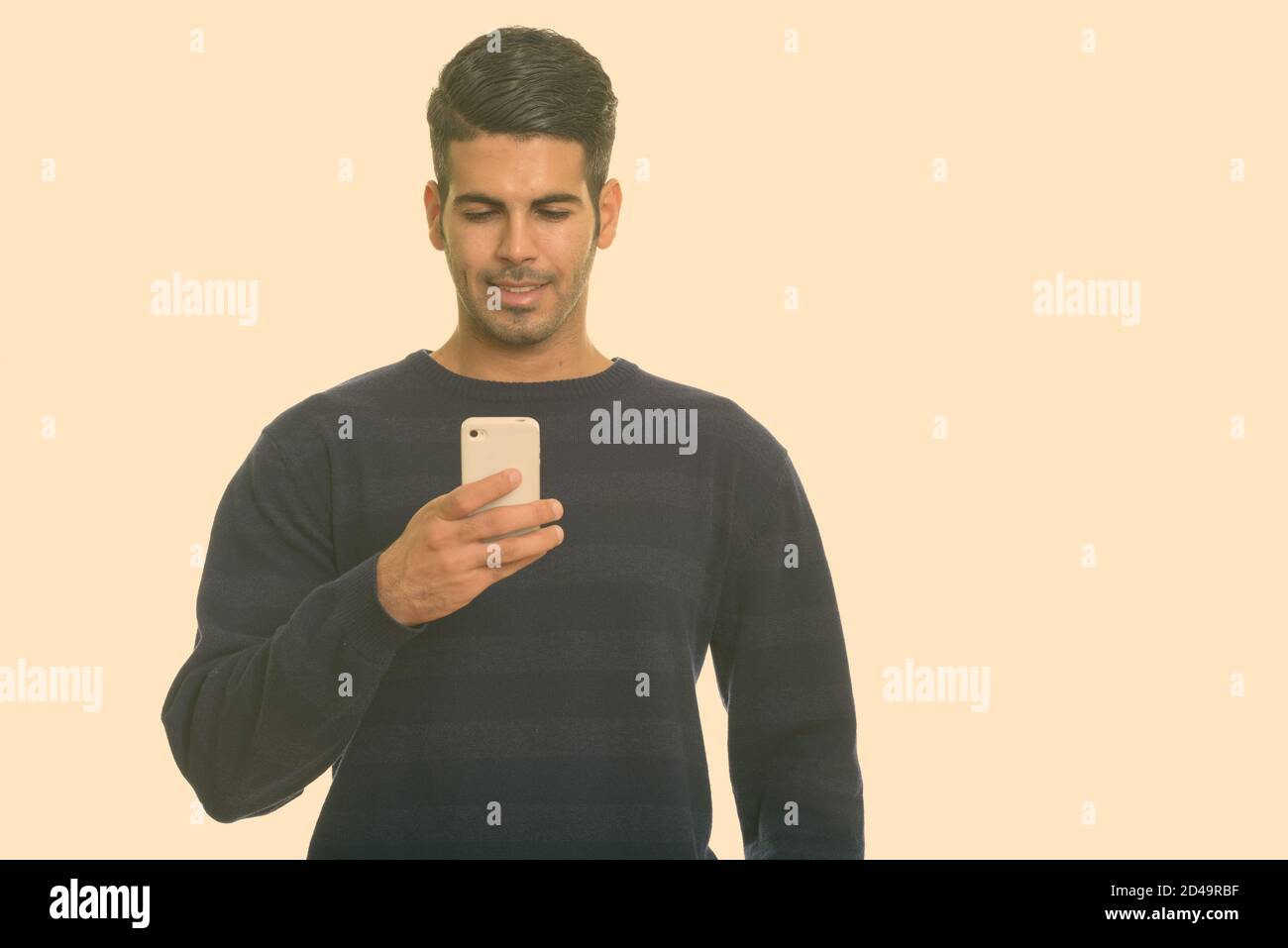 Happy handsome persian man using hi-res stock photography and images ...