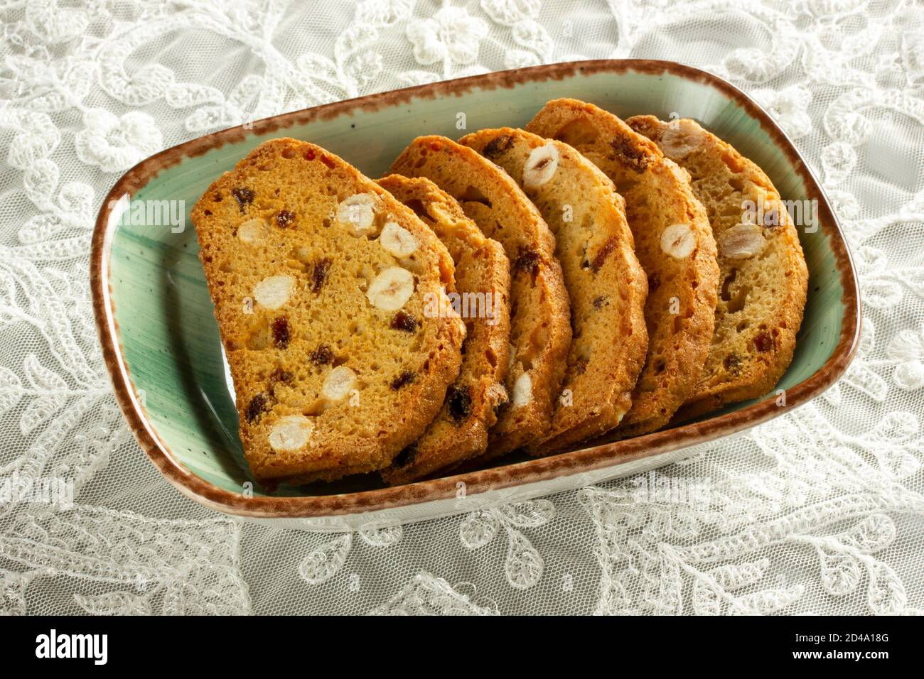 Crispy biscuits with fruit. Italian biscotti Stock Photo - Alamy