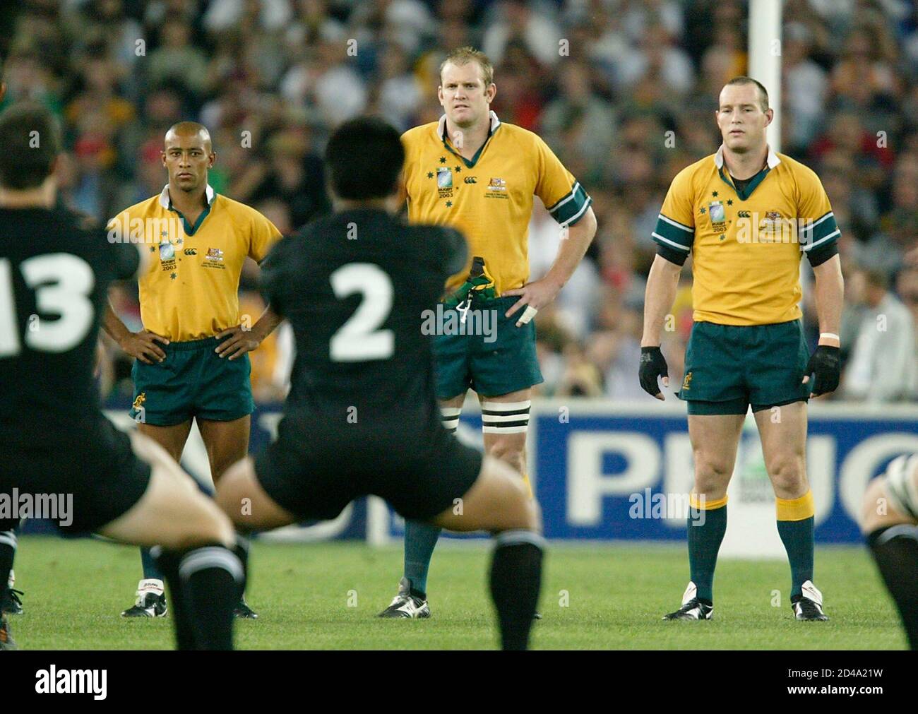 New zealand all blacks players perform the haka the match hi-res stock ...