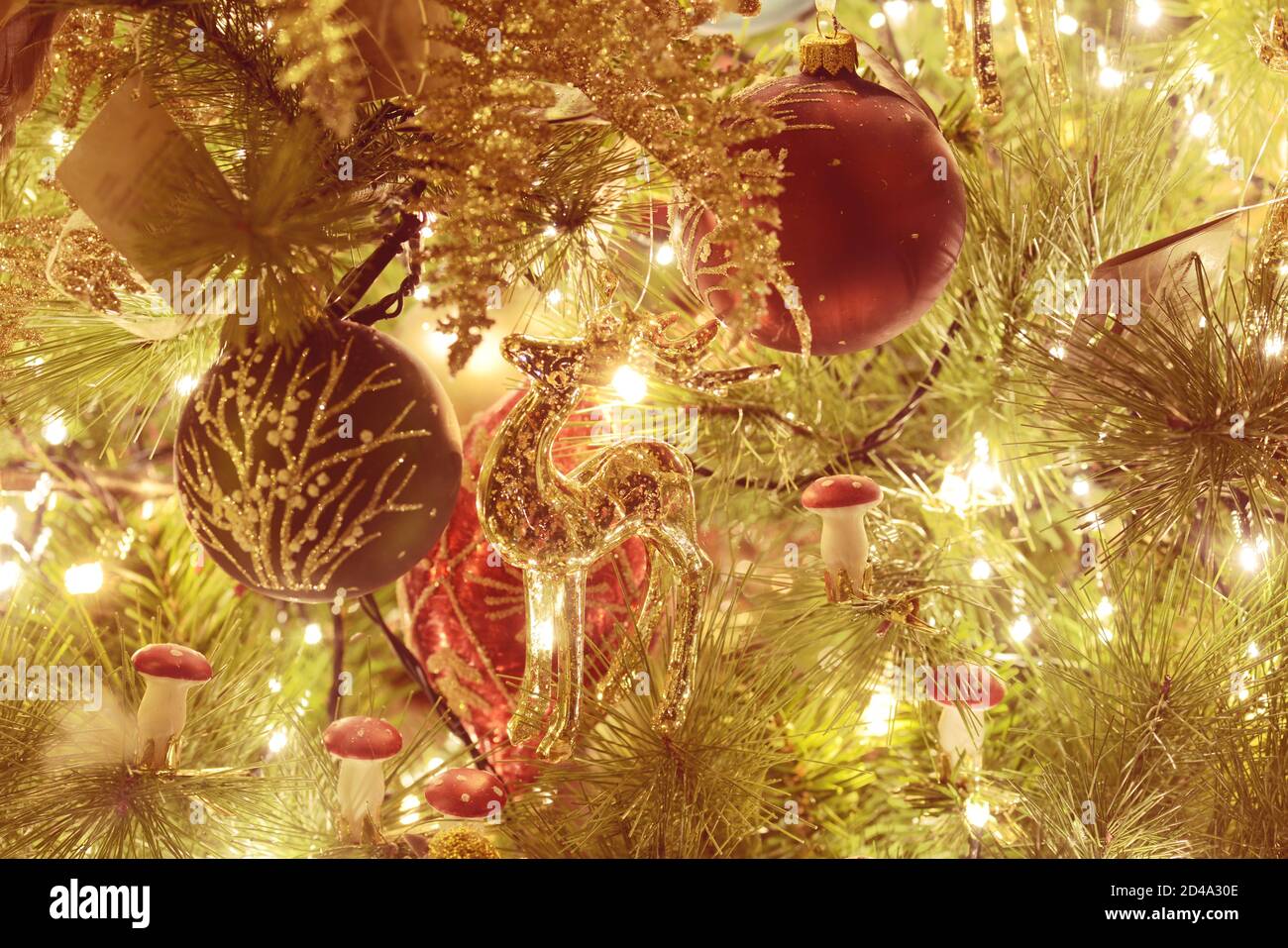 christmas background with christmas decorations 2021 Stock Photo - Alamy