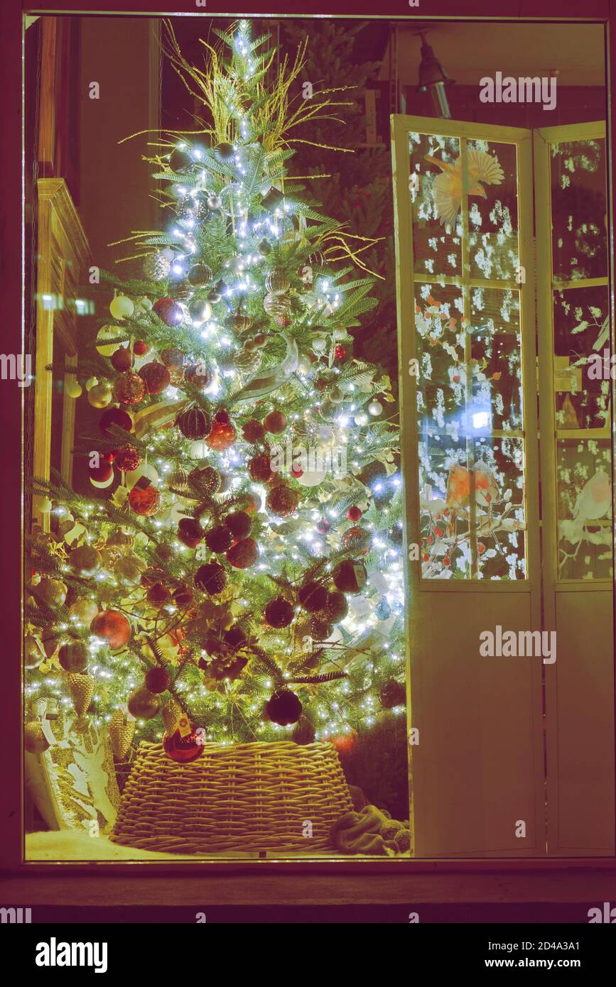 christmas background with christmas decorations 2021 Stock Photo - Alamy
