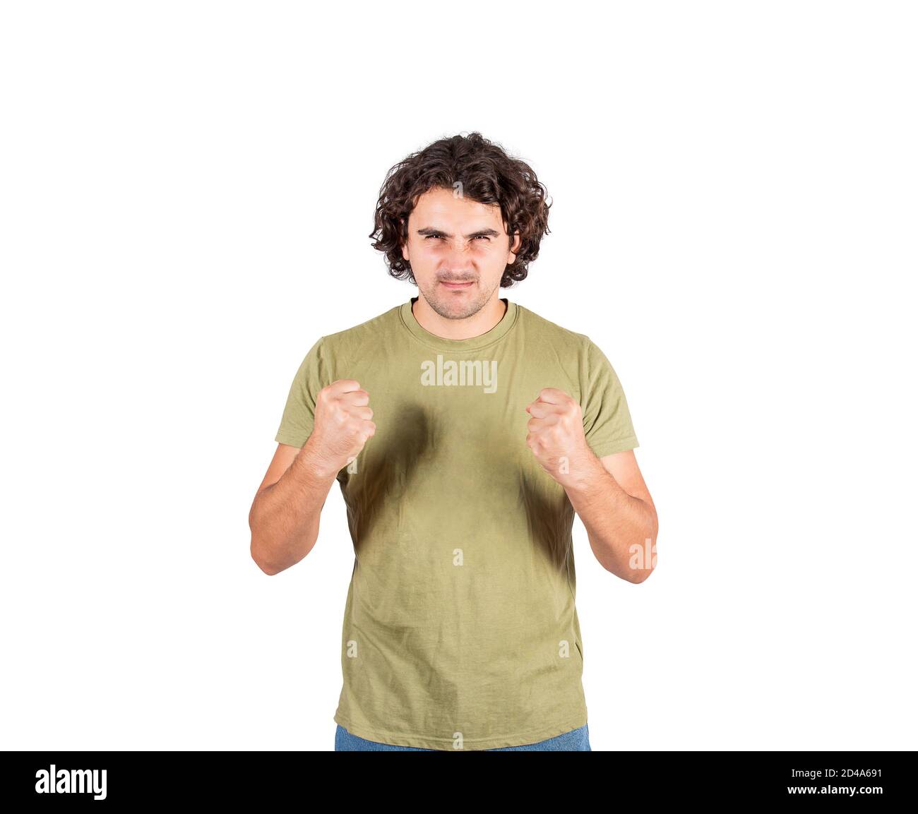 Angry man clenched fists hi-res stock photography and images - Alamy