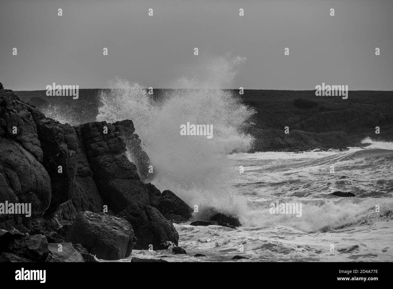 Dark moody autumn seascape landscape, stormy Black Sea, Bulgaria ...