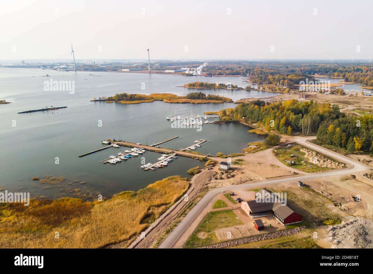 Aerial autumn view of Hamina city, Finland Stock Photo - Alamy