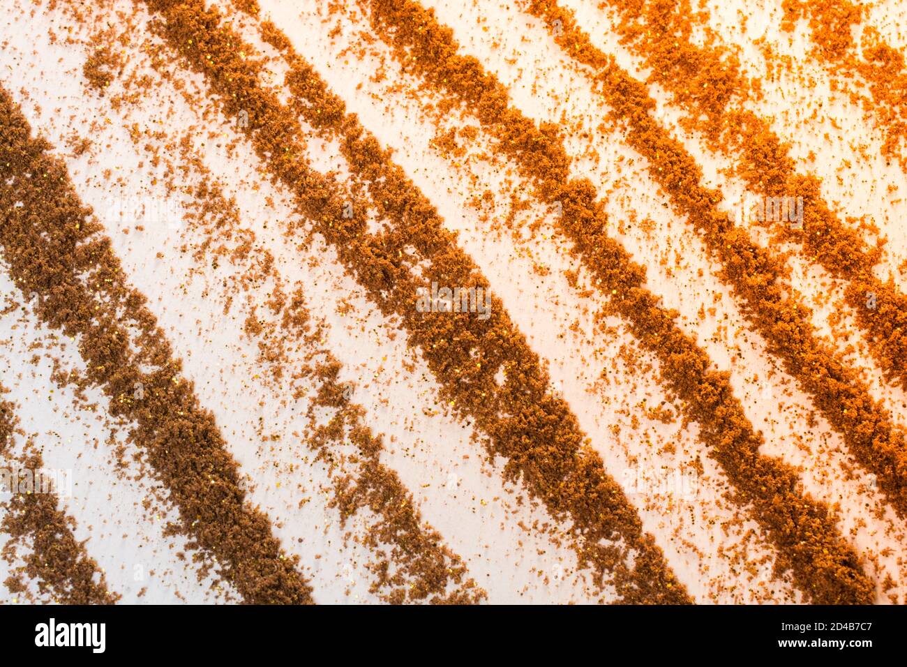 White surface with brown powder lines - great for a background or ...