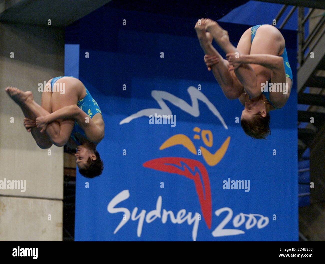 Womens synchronized 3m springboard final olympic games hi-res stock ...
