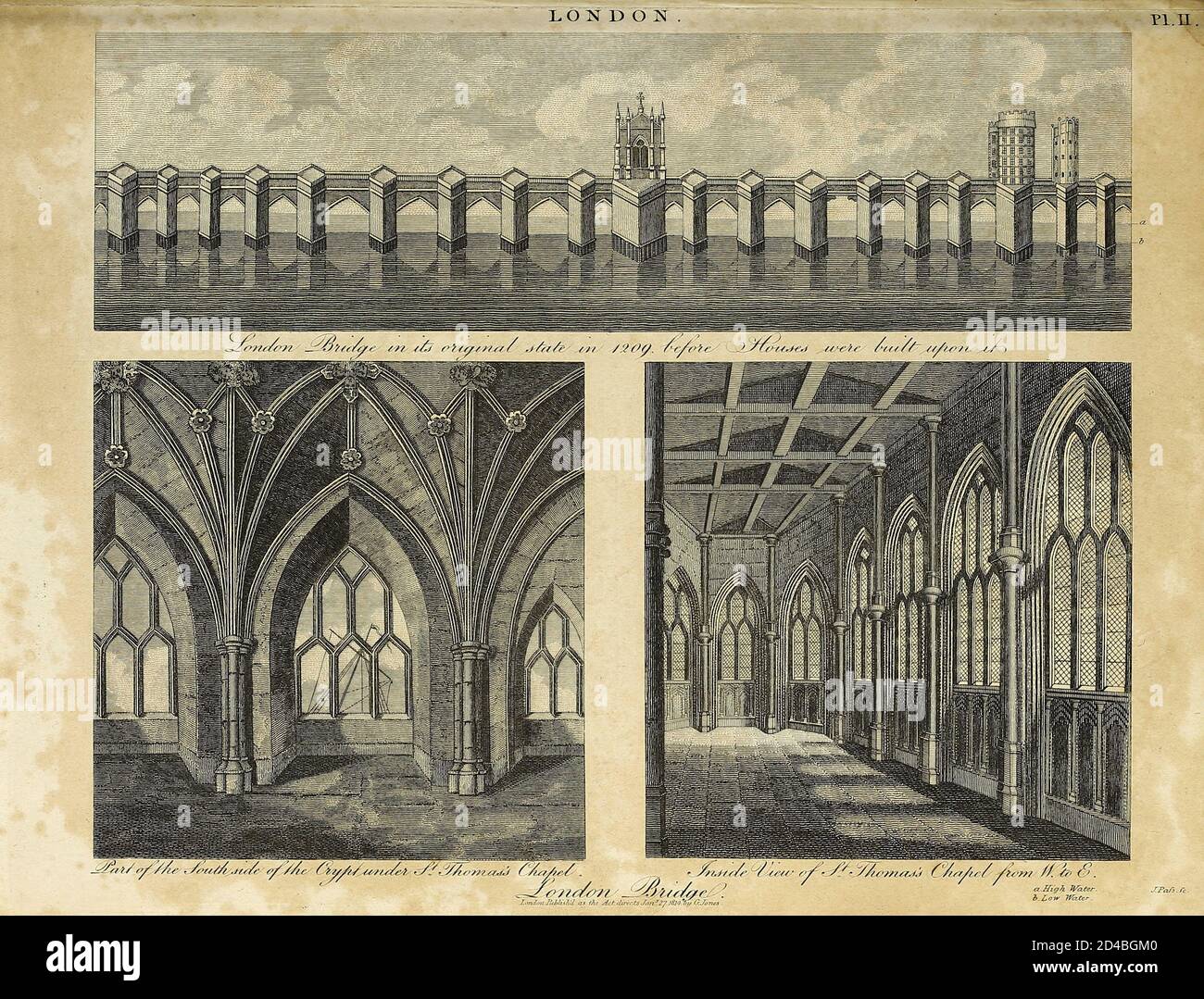 Historic London Bridge Artwork High Resolution Stock Photography and ...