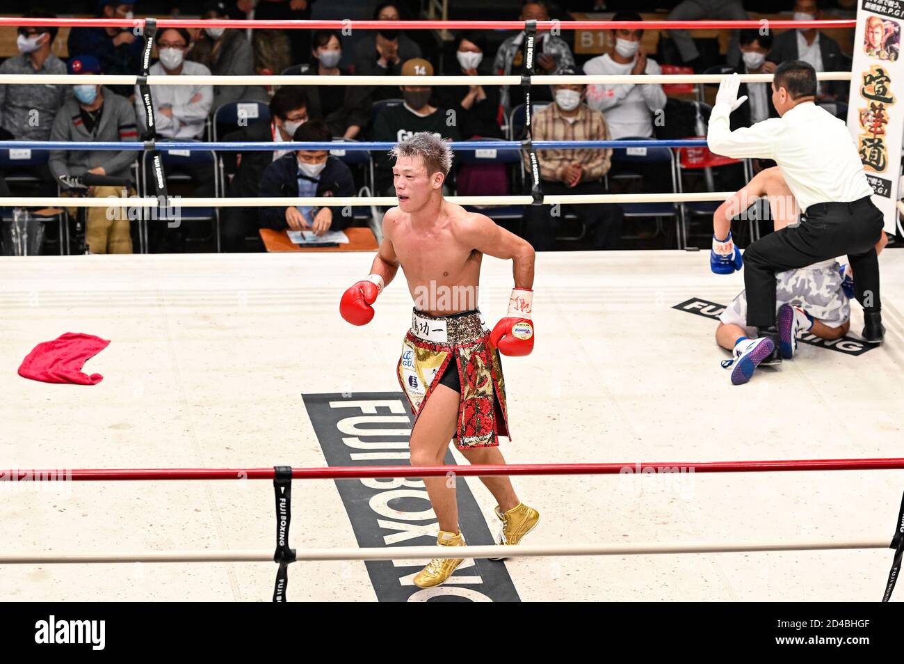 Tokyo, Japan. 8th Oct, 2020. Hiroaki Teshigawara (JPN) Boxing : OPBF ...