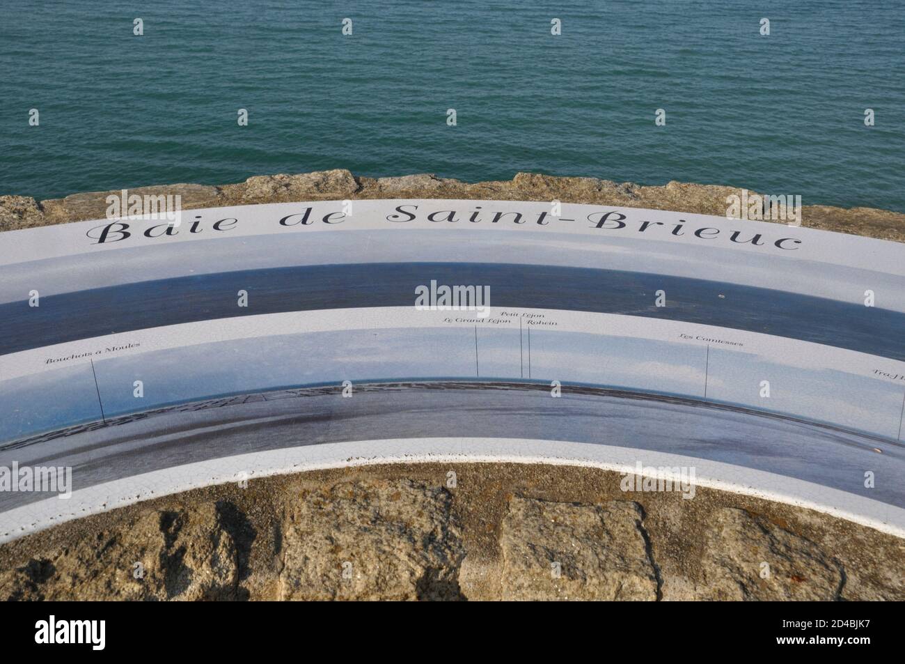 Orientation table in Hillion in Brittany Stock Photo - Alamy