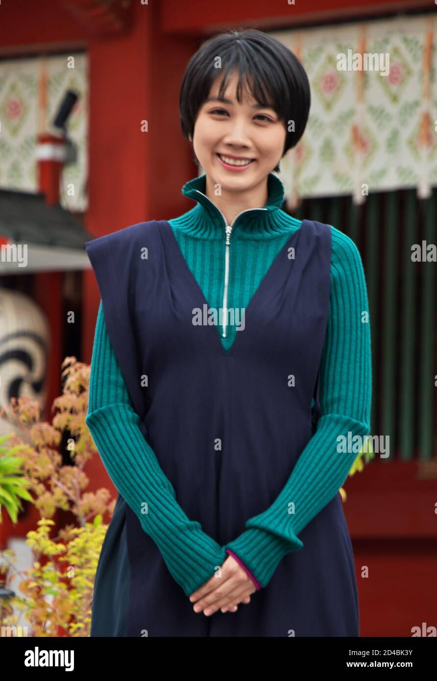 Japanese actress Honoka Matsumoto attends a press conference for "Mio-Tsukushi Ryouri-Chou" at ...