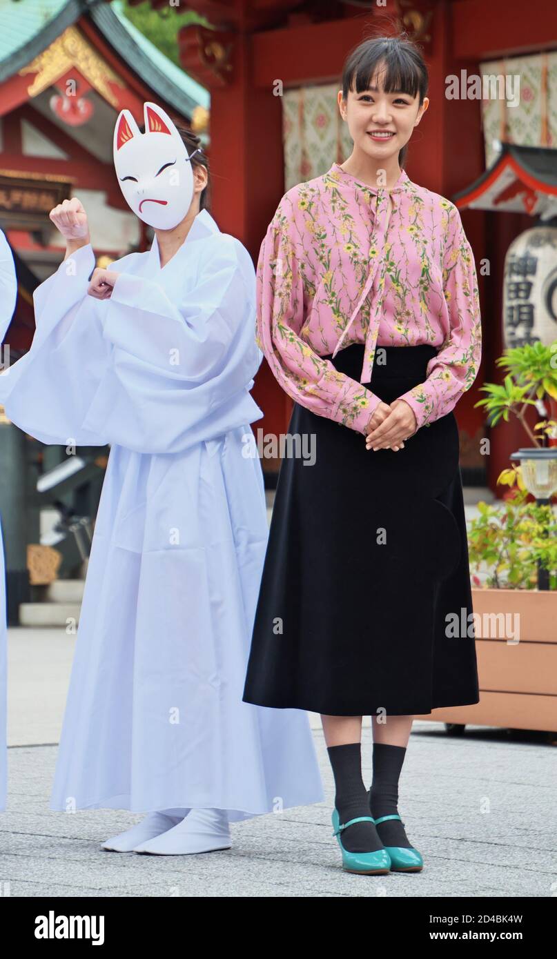 Japanese actress Nao attends a press conference for "Mio-Tsukushi Ryouri-Chou" at Kanda Myojin ...
