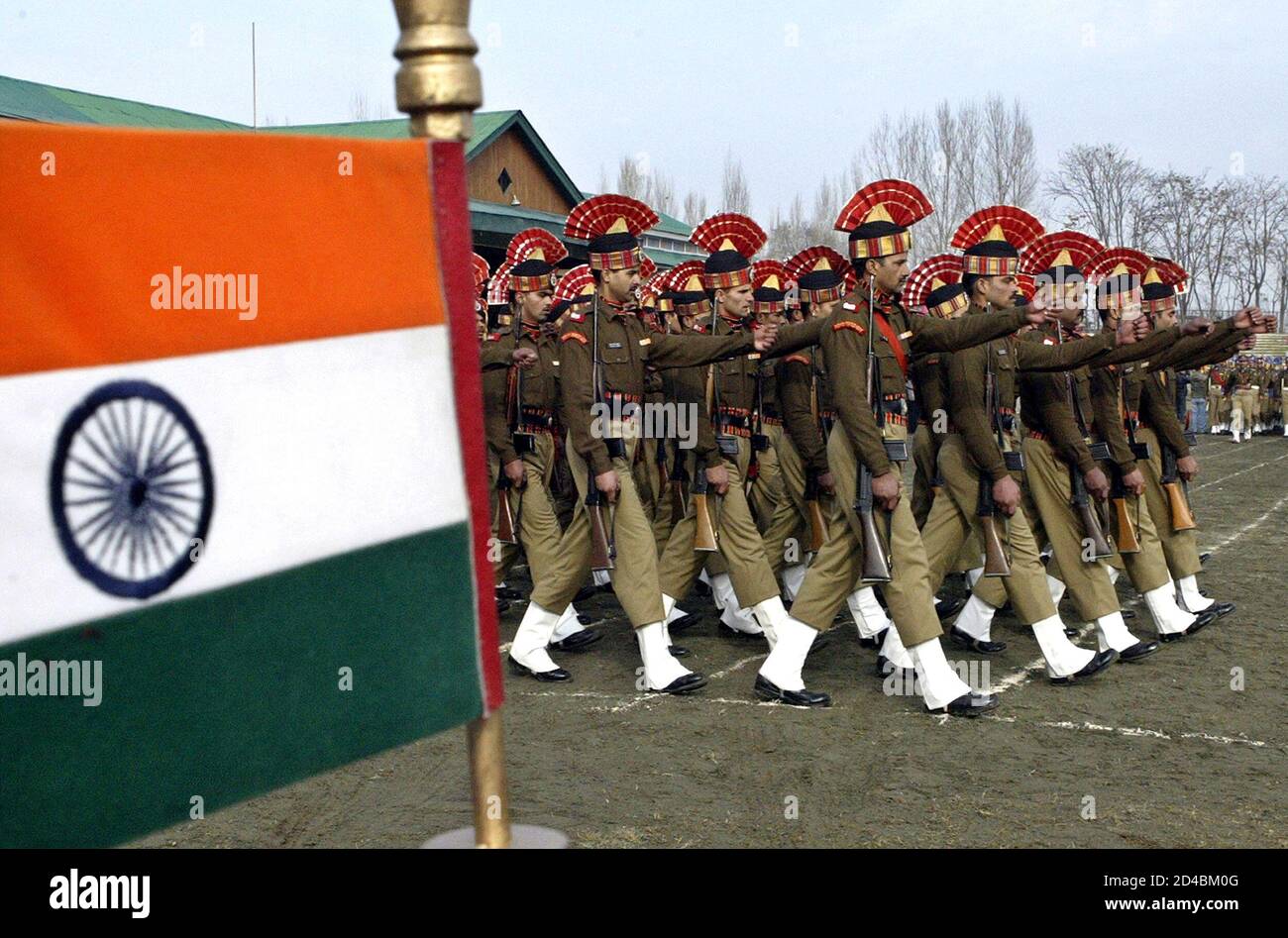 Indian soldiers march past during hi-res stock photography and images ...