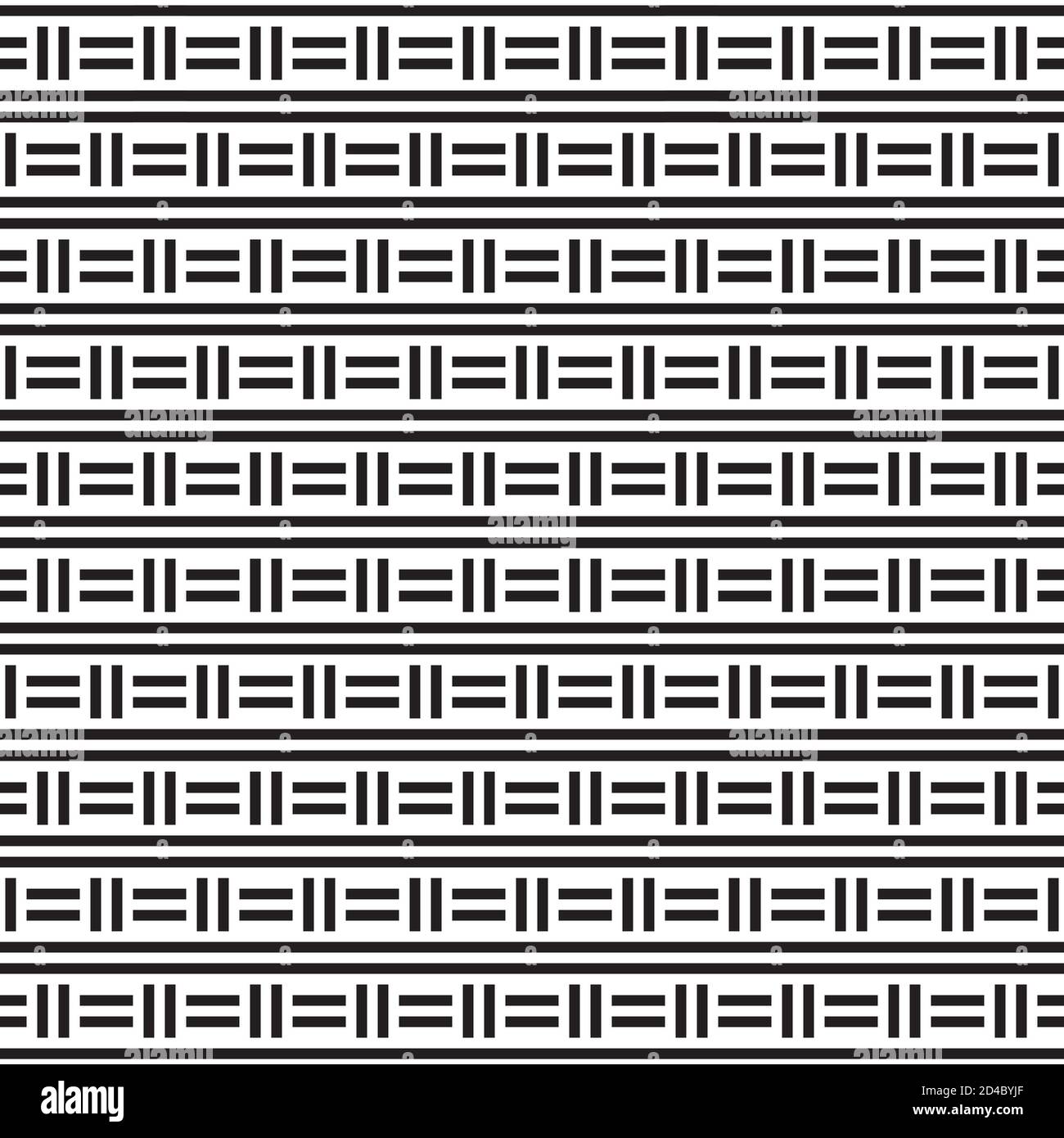 Seamless pattern with horizontal and vertical black segments Stock ...